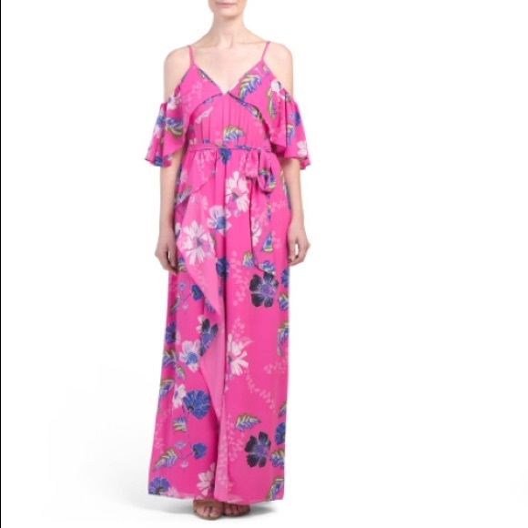RACHEL Rachel Roy | Dresses | Rachel Rachel Roy Floral Ruffle Dress Hot Pink Nwt | Poshmark
